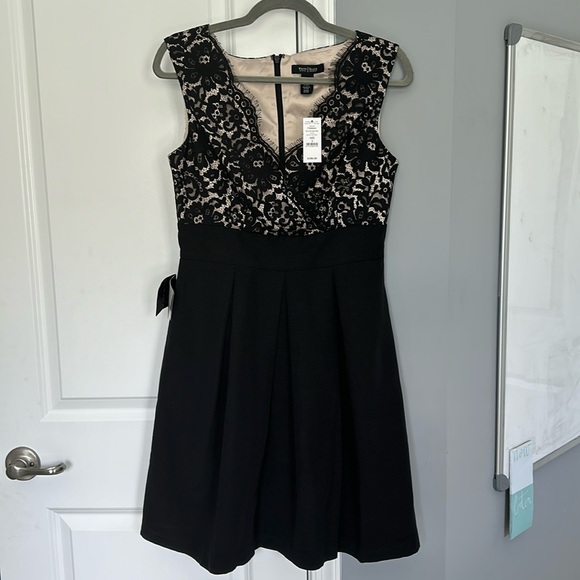 White House Black Market | Dresses | White House Black Market Black Lace Bodice Faille Dress ...